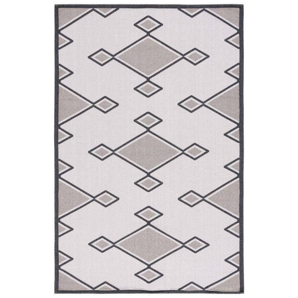SAFAVIEH Augustine Beige/Black 6 ft. x 10 ft. Border Geometric Area Rug ...