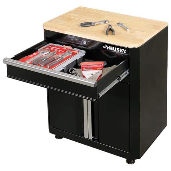 Husky Ready-to-Assemble 24-Gauge Steel 1-Drawer 2-Door Garage Base ...