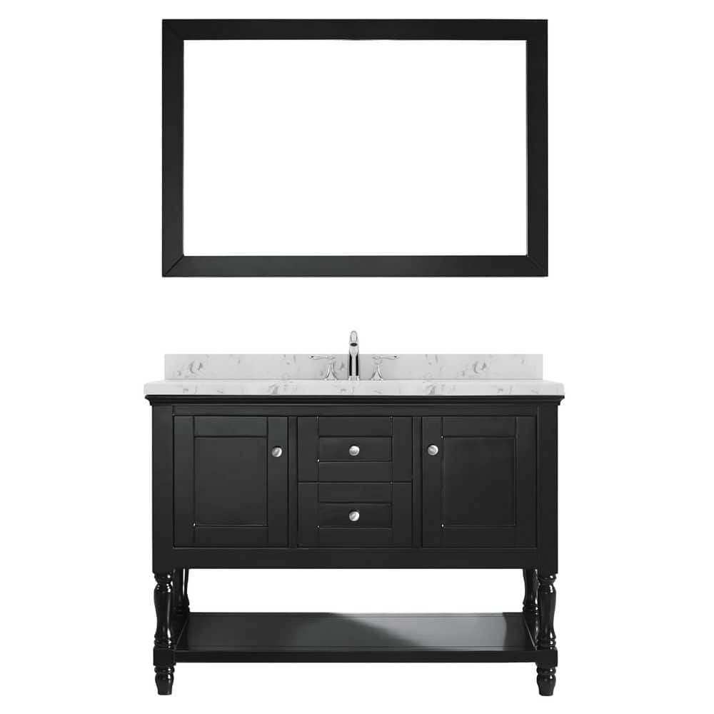 Virtu USA Julianna 48 in. Single Bath Vanity in Espresso with Cultured ...
