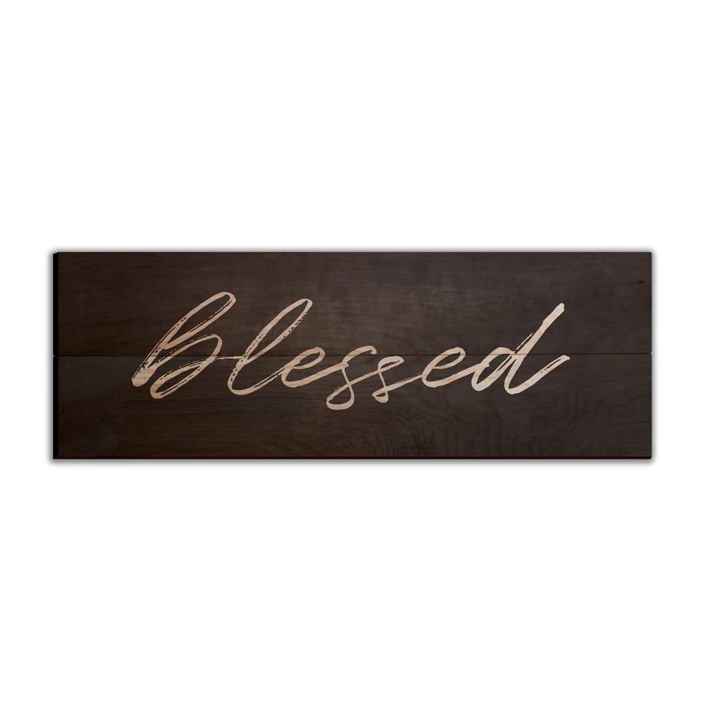 Blessed Wood Decorative Sign 7 in. x 20 in. WA-TGBB-207 - The Home Depot