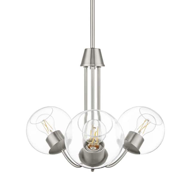 Reviews for Home Decorators Collection Vista Heights 3-Light Brushed Nickel Shaded Chandelier ...