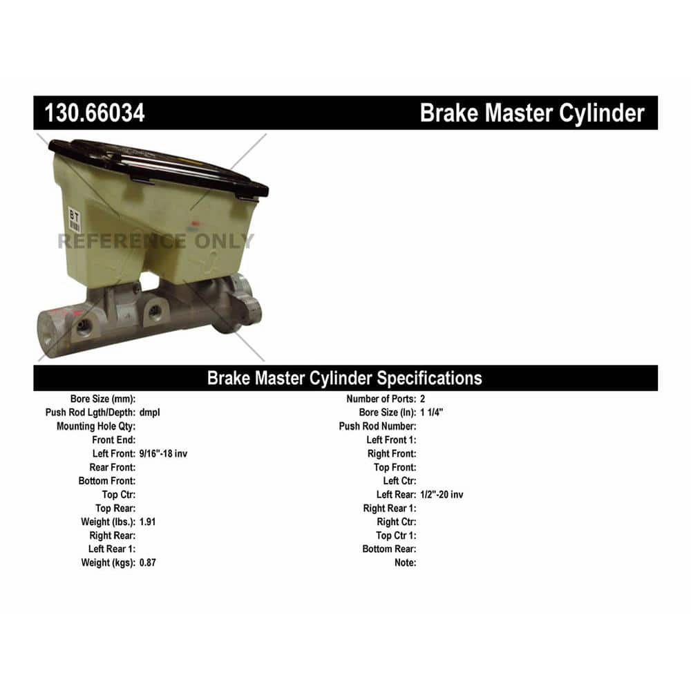 Centric Parts Brake Master Cylinder 130.66034 - The Home Depot