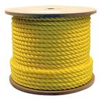 Rope King 1/2 in. x 400 ft. Twisted Poly Rope Yellow TP-12400Y