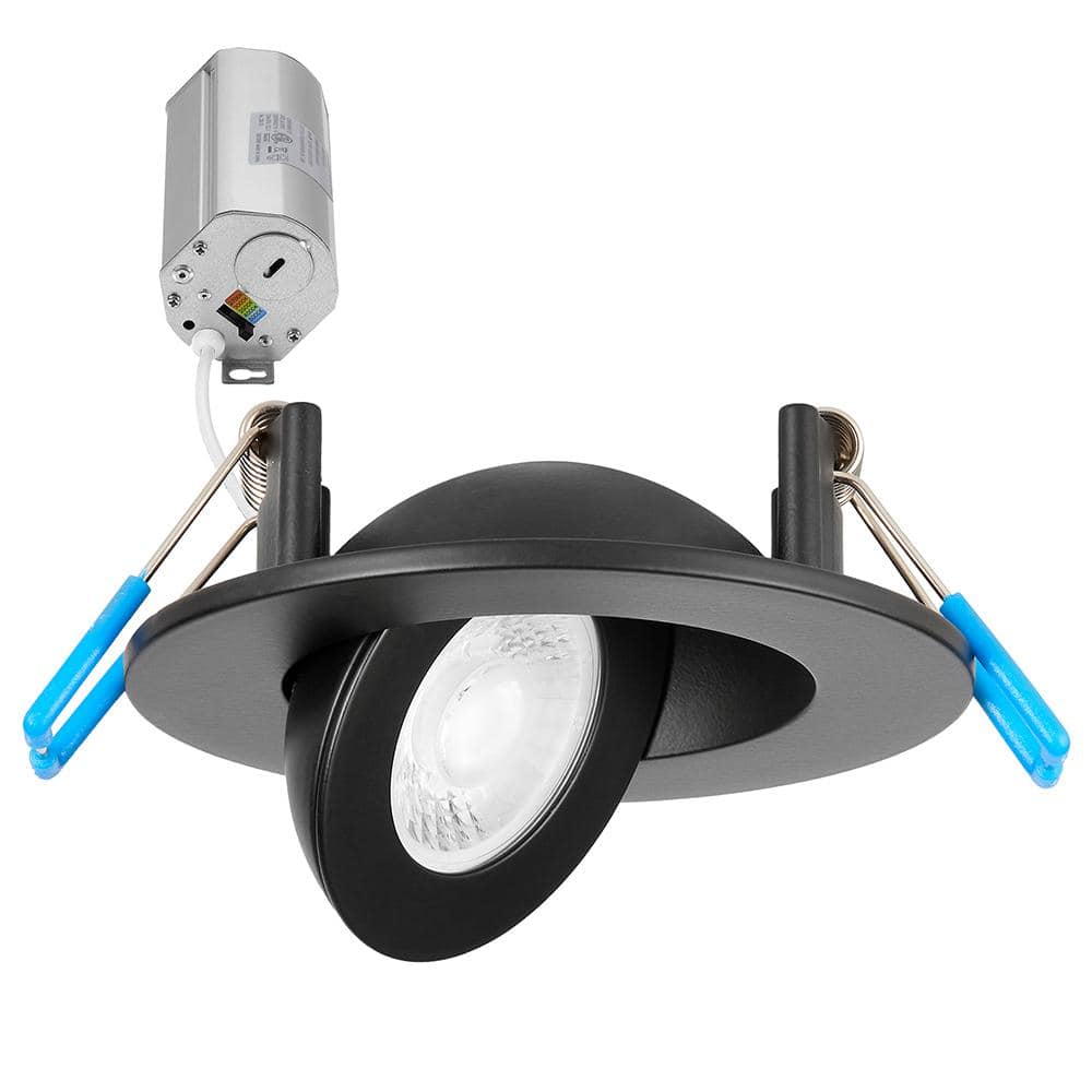 Maxxima 2 in. Adjustable Slim Recessed LED Floating Gimbal Downlight ...