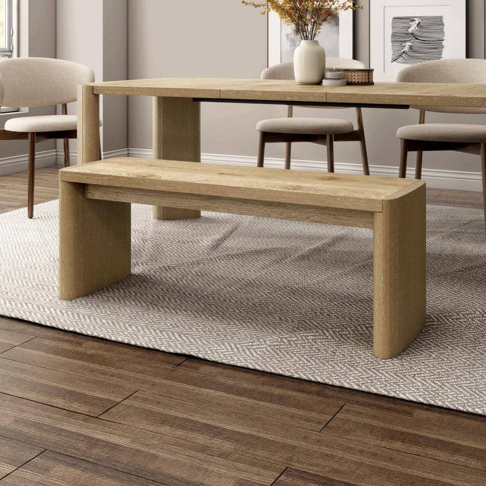 Furniture of America Ashford Modern Farmhouse Oak Dining Bench 50.5 in . IDF-3220AK-BN - The ...