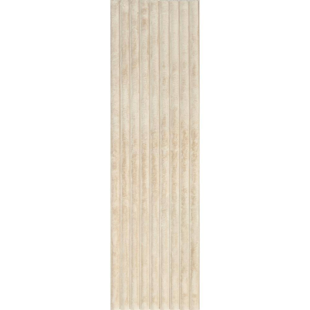 nuLOOM Kai Machine Washable Beige 2 ft. x 8 ft. Solid Runner Rug ...