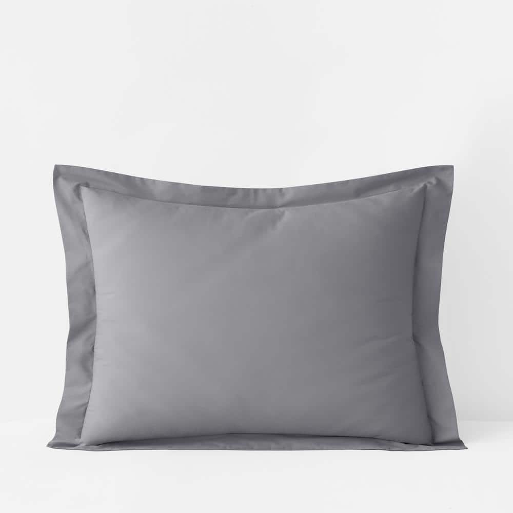 The Company Store Legends Hotel Organic Cotton Dark Gray Cotton Percale ...