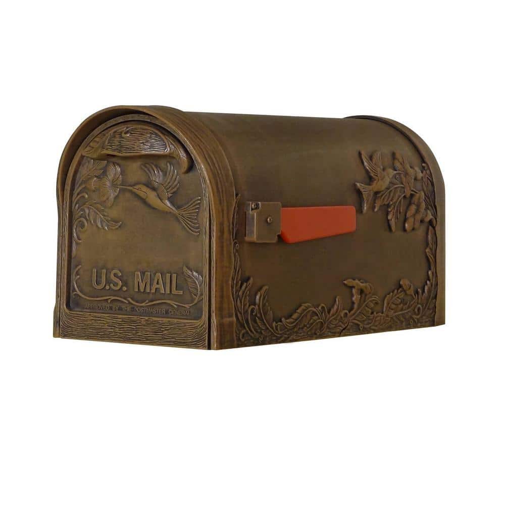 SPECIAL LITE PRODUCTS Hummingbird Copper Post Mount Mailbox SCB-1005-CP ...