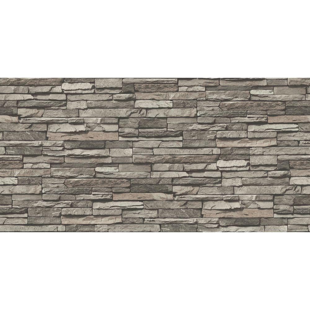 Bricks and More Collection Grey Chic Stonewall Effect Matte Finish ...