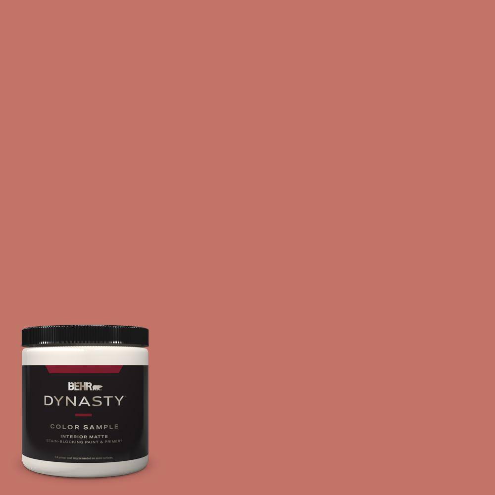 BEHR DYNASTY 8 oz. #PPU1-05A Red Coral Matte Stain-Blocking Interior ...