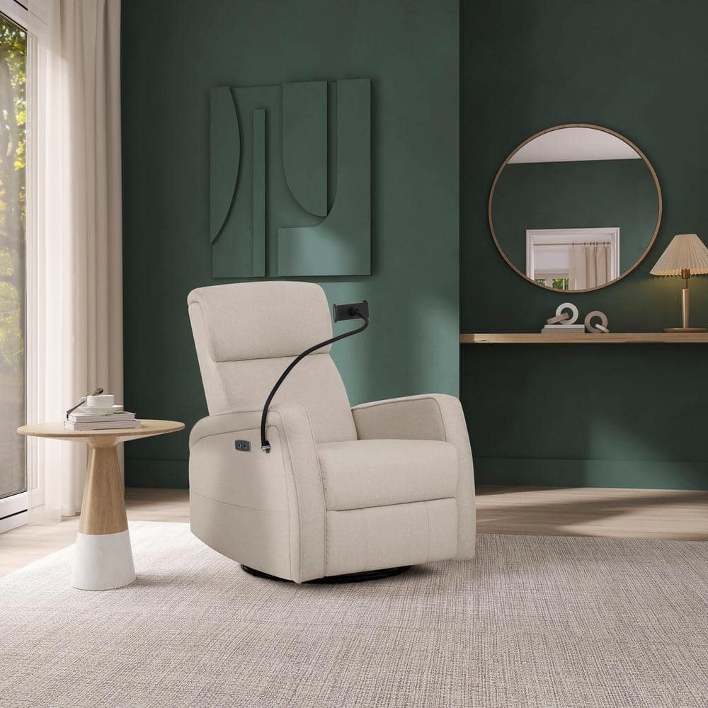 Evolur Light Sand Maverick Glider with Device Holder 6121-LS - The Home ...