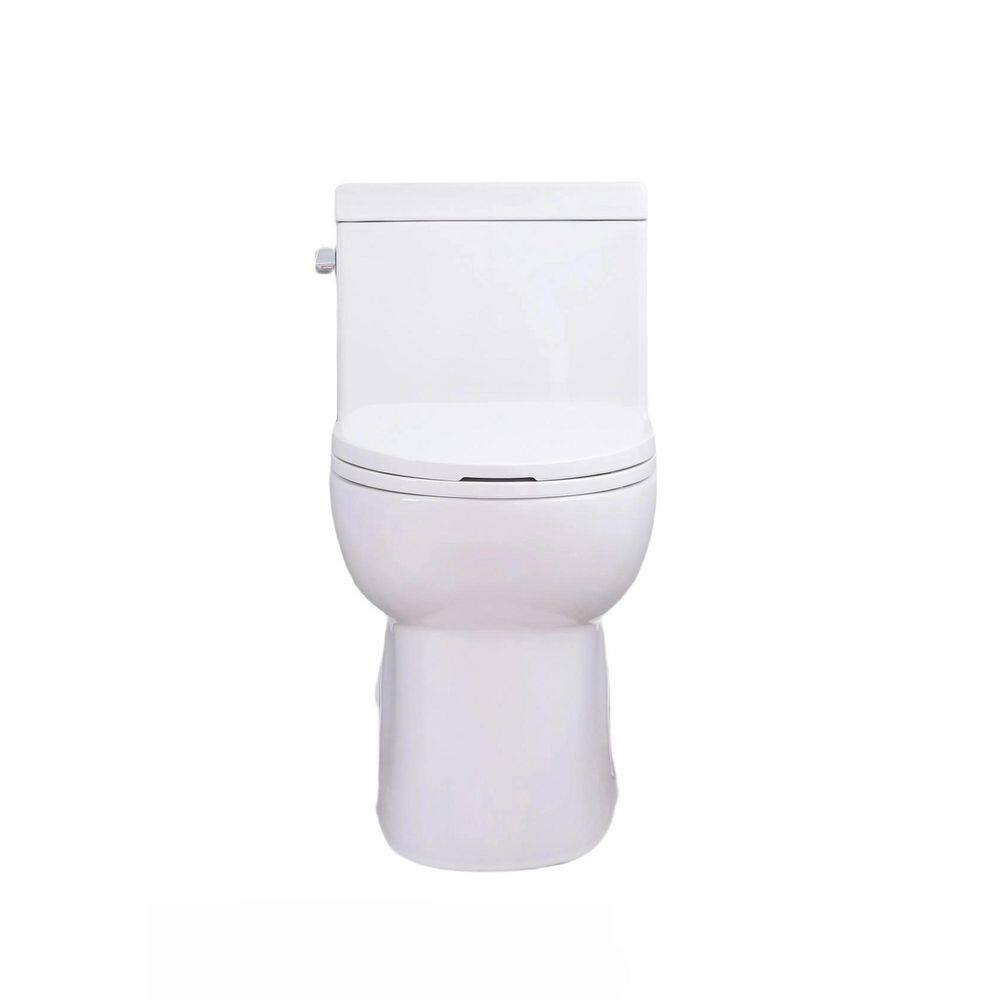 TCYO 28 in. 1-Piece 1.28 GPF Side-Single-Flush Elongated Toilet in ...