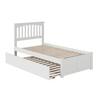 AFI Mission White Twin Platform Bed with Flat Panel Foot Board and Twin ...