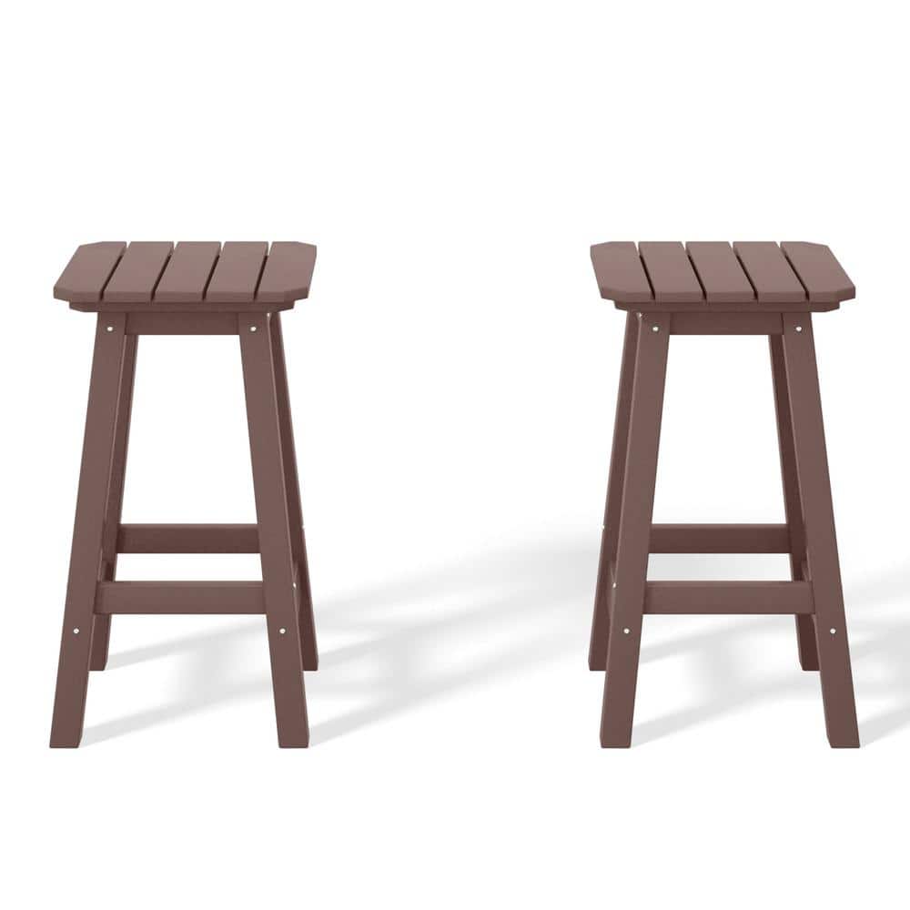 WESTIN OUTDOOR Laguna 24 in. Set of 2 HDPE Plastic All Weather Square ...