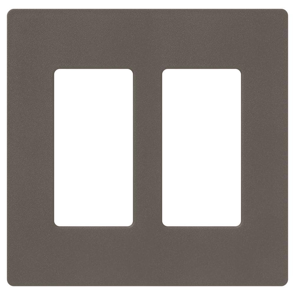 Lutron Claro 2 Gang Wall Plate for Decorator/Rocker Switches, Satin ...