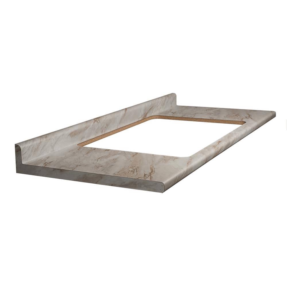 Hampton Bay 5 ft. Straight Laminate Countertop in Textured Drama Marble ...