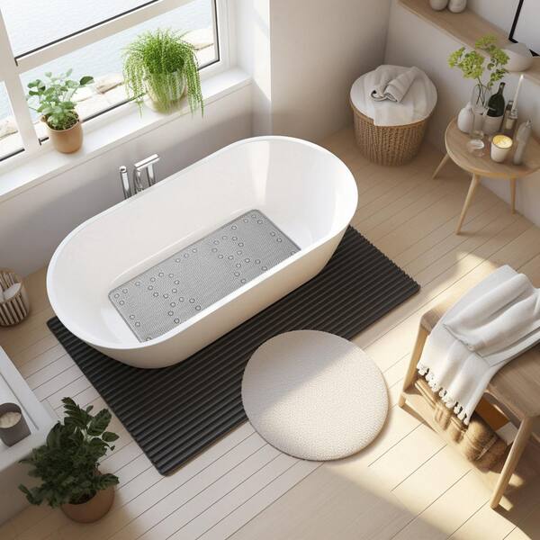 Non Slip Bath Tub Mat Circul Transparent Bath Tub Liner Mat - 100 X 41 ...