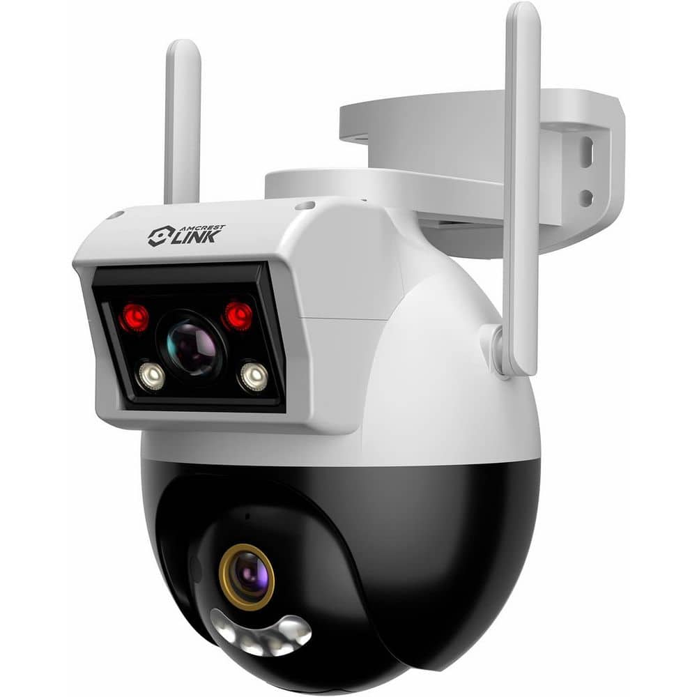 Amcrest 2X 2MP Plug-in WiFi Camera Outdoor, w/ 2-Way Audio, Pan/Tilt ...