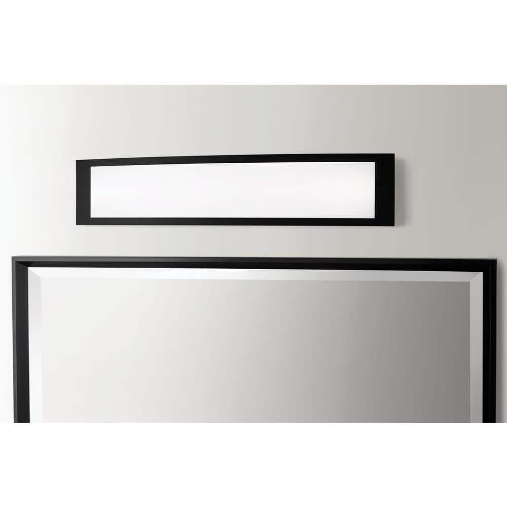 Hampton Bay Woodbury 24.5 in. Matte Black LED Vanity Light Bar IQP1381L ...
