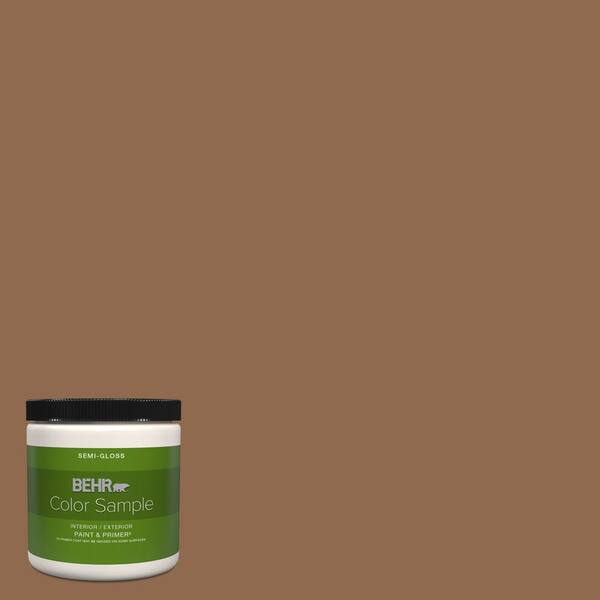 BEHR PREMIUM PLUS 8 oz. #PPU4-01 Caramel Swirl Semi-Gloss Interior ...