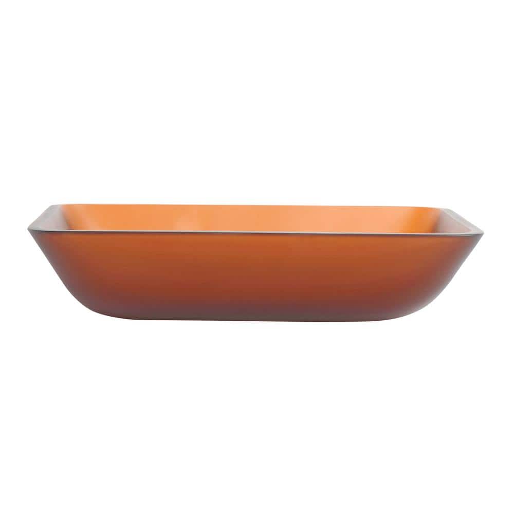 Tempered Glass Rectangle Floating Vessel Sink Bathroom Vanity Combo ...
