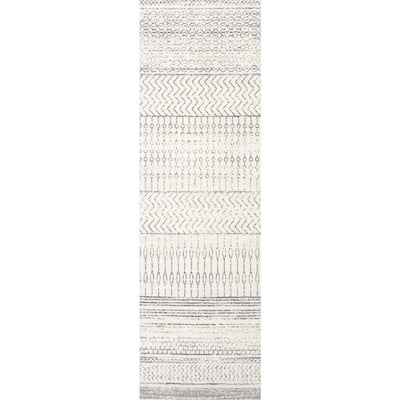 Home Decorators Collection Nova Stripes Gray 10 ft. x 13 ft. Area Rug ...