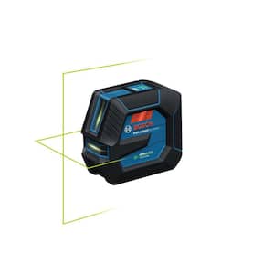 Bosch 65 ft. Dual Power Battery Green Beam Self-Leveling Cross-Line ...