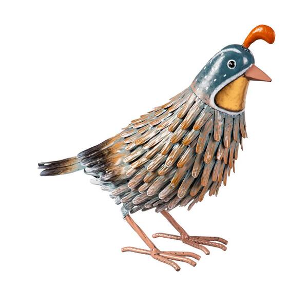 Evergreen Enterprises Metal Quail Garden Statuary PHC297 - The Home Depot