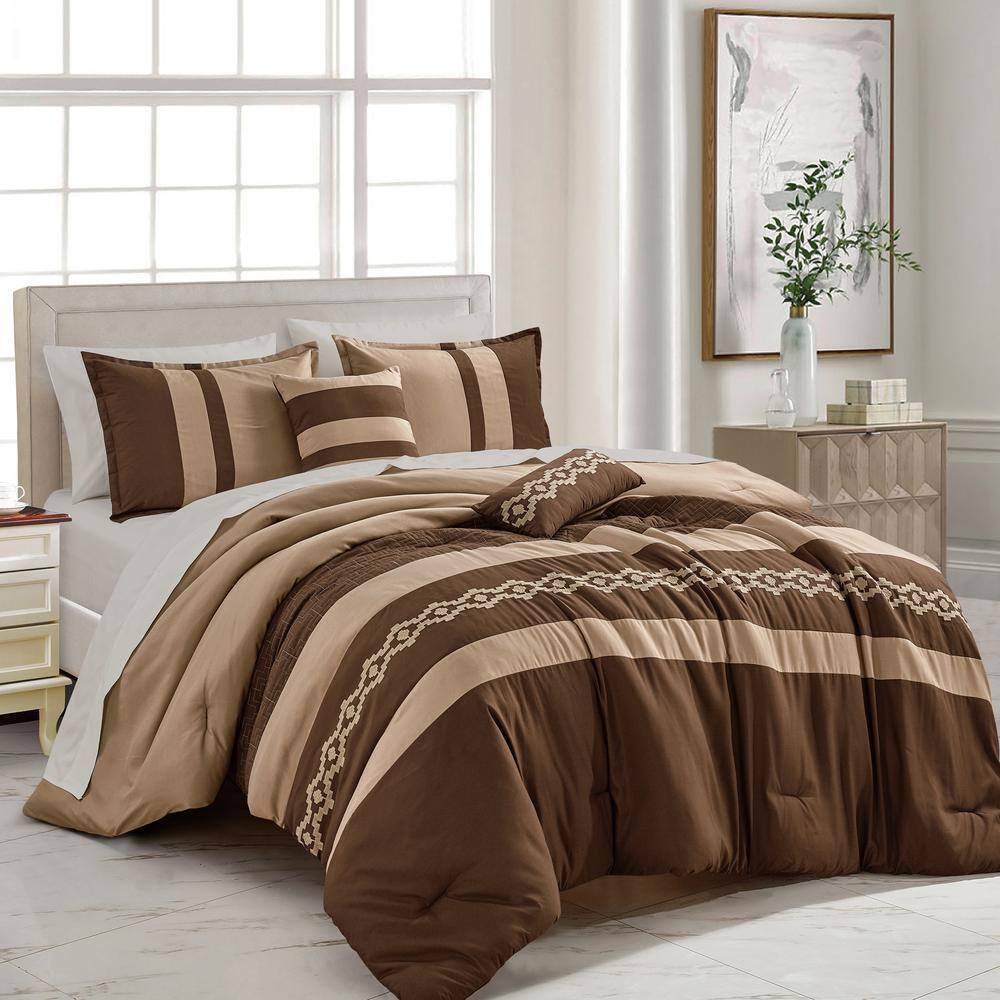Shatex 9-Piece All Season Bedding Queen Size Comforter Set Ultra Soft ...