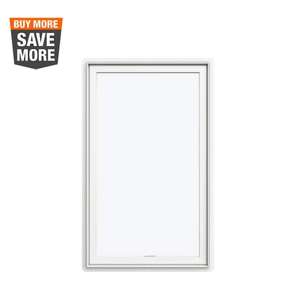 JELD-WEN 36 in. x 54 in. W-5500 Left-Hand Casement Wood Clad Window ...