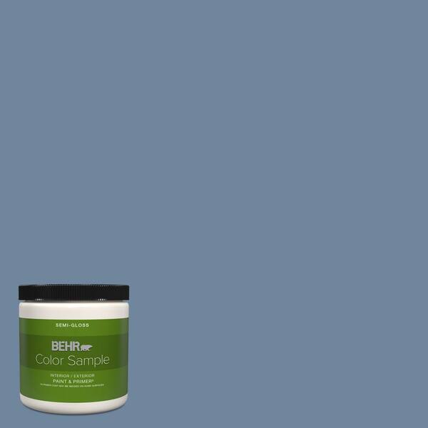 BEHR PREMIUM PLUS 8 oz. #S520-5 Thundercloud Semi-Gloss Interior ...