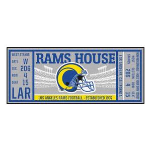 FANMATS NFL - Los Angeles Rams 30 in. x 72 in. Indoor Ticket Runner Rug ...