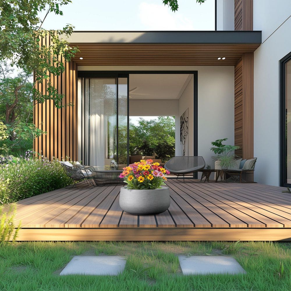 Sapcrete 16 in. Medium Natural Gray(Enhanced Core) Concrete Round ...