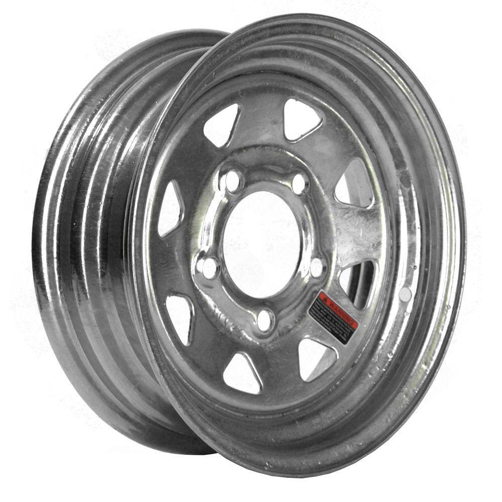 Martin Wheel 12x4 5-Hole 12 in. Galvanized Steel Trailer Wheel/Rim R ...