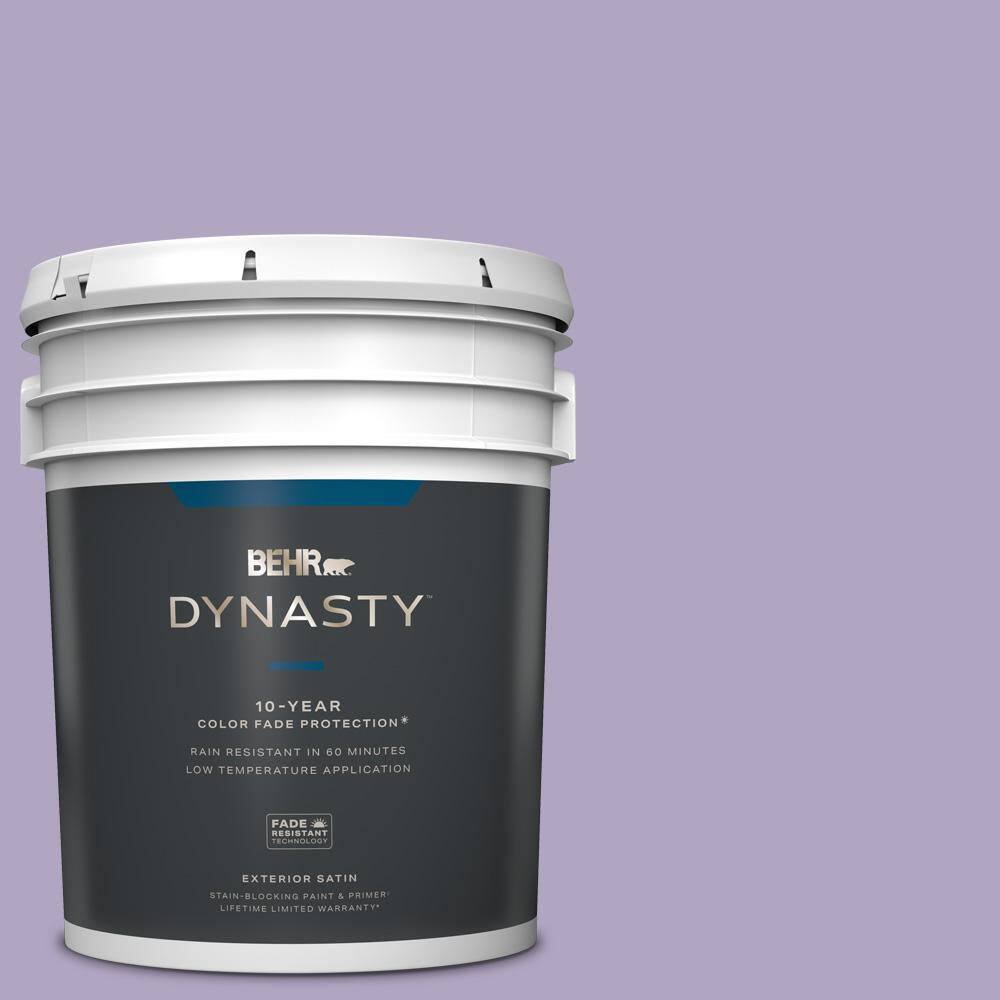 BEHR DYNASTY 5 gal. #650D-4 Winter Amethyst Satin Enamel Exterior Stain ...