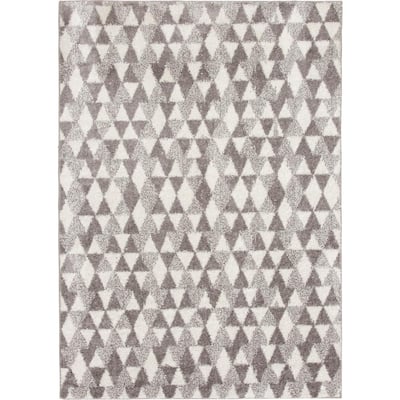 StyleWell Casual Plush Shag Neva Gray 10 ft. x 14 ft. Area Rug KKBL01B ...