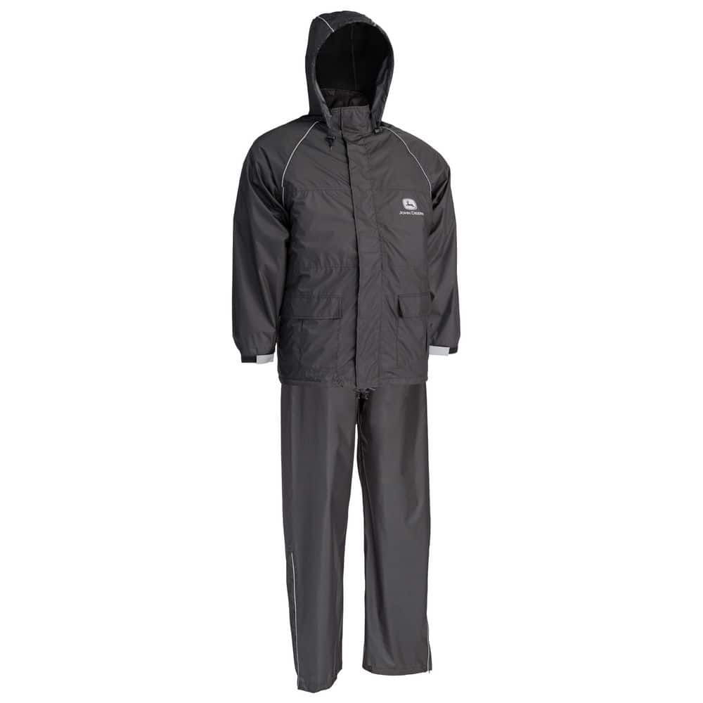 John Deere Men's X-Large Black Polyurethane-Coated Polyester Waterproof ...