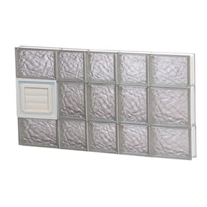 Clearly Secure 46.5 in. x 13.5 in. x 3.125 in. Frameless Ice Pattern ...
