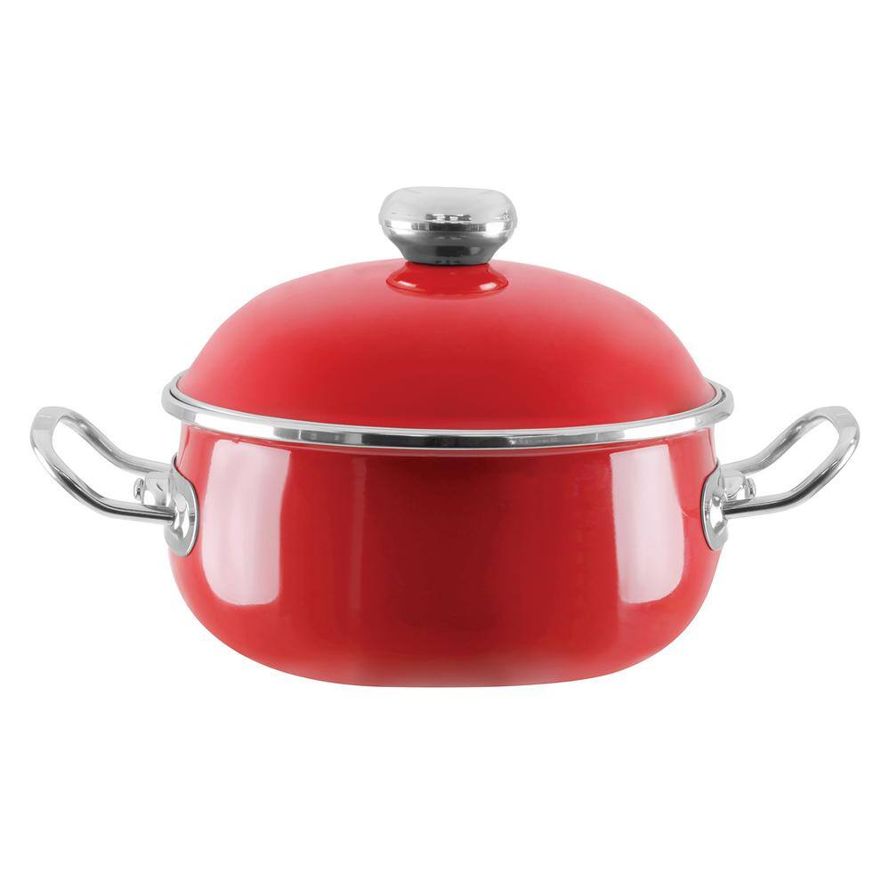 VITA 6 qt. Enamel on Steel Dutch Oven in Red 68912 - The Home Depot