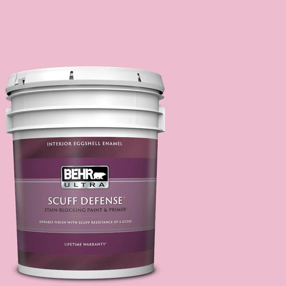 BEHR ULTRA 5 gal. #P130-2A Dainty Pink Extra Durable Eggshell Enamel ...