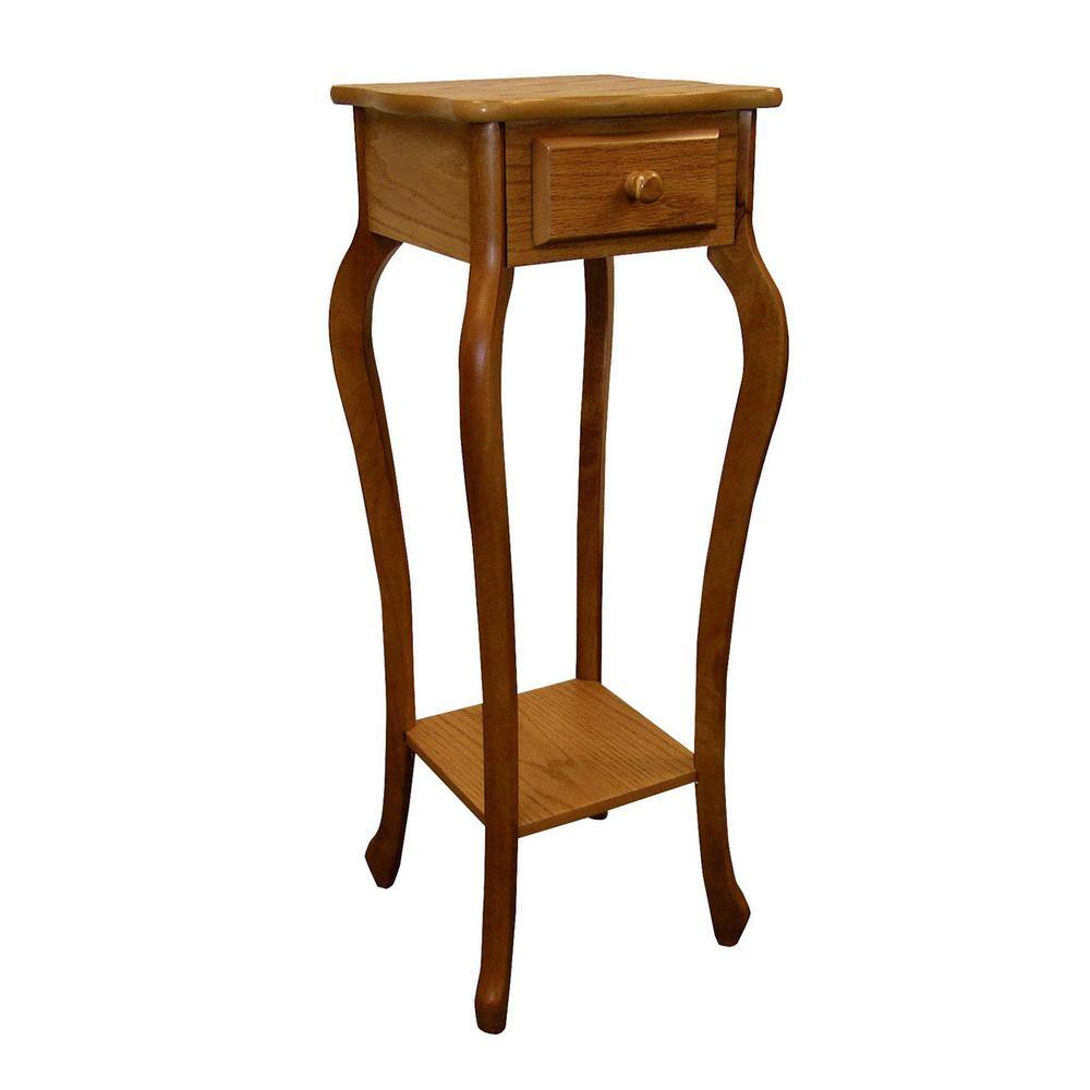 Oak plant stand table store