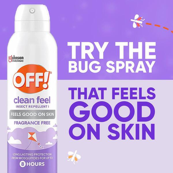 OFF! Clean Feel Picaridin Mosquito Repellent, Everyday Aerosol Bug ...