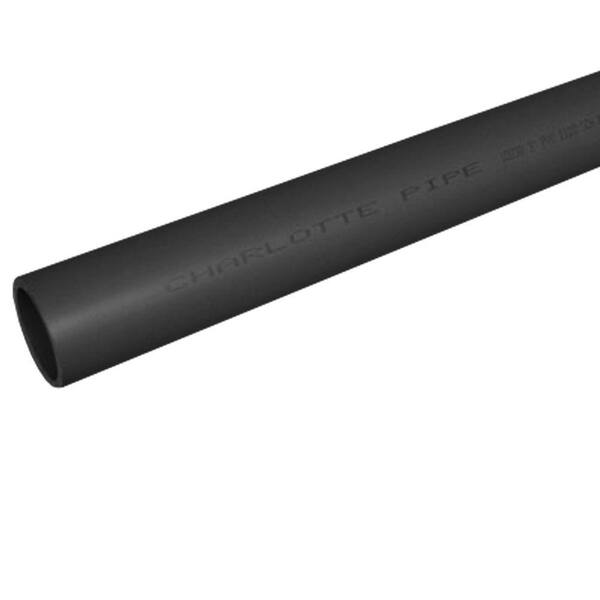 Charlotte Pipe 1 1/2 in. x 20 ft. Sch. 80 Pipe Plain End-Grey PVC 10015 ...