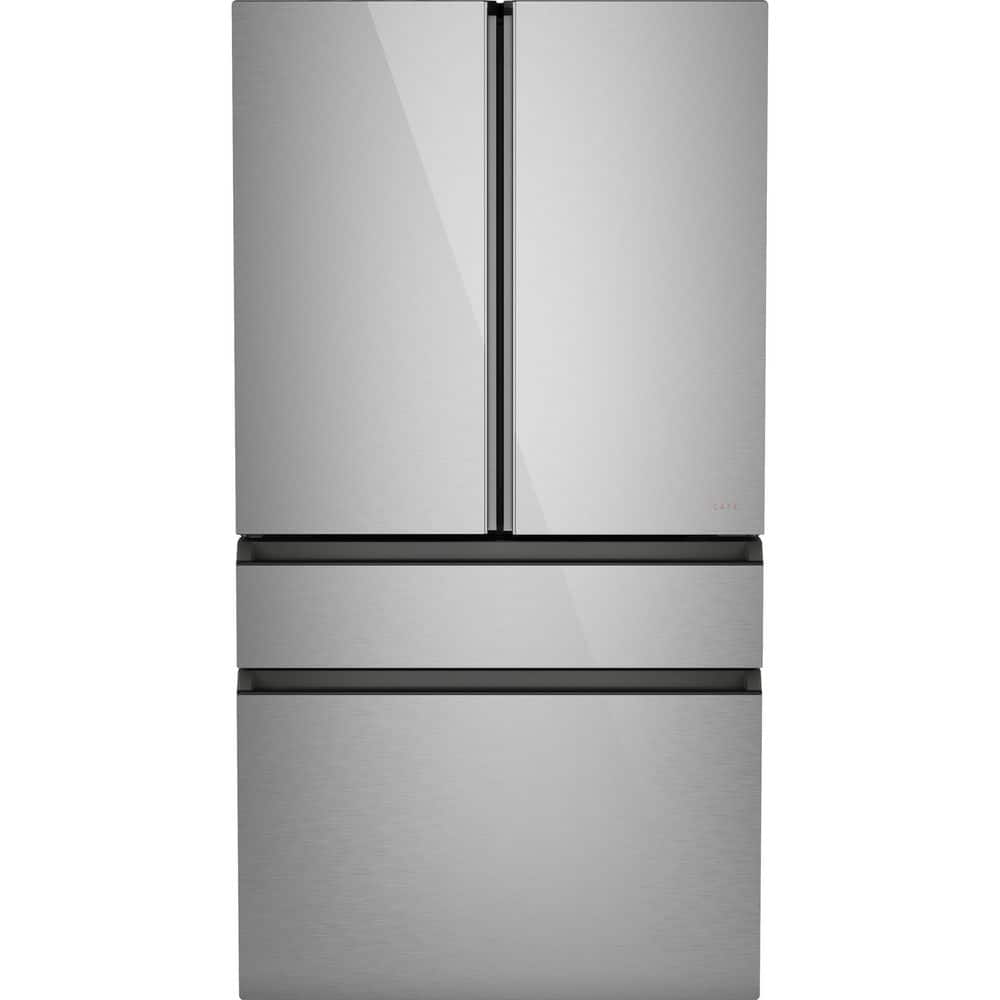 Cafe 28.7 cu. ft. Smart Four Door French Door Refrigerator in Platinum ...