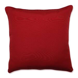 Pillow Perfect Solid Red Square Outdoor Square Throw Pillow 670423 ...