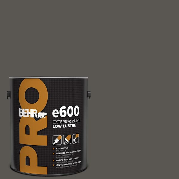 BEHR PRO 1 gal. #BXC-17 Dominant Gray Low Luster Exterior Paint PR62301 ...