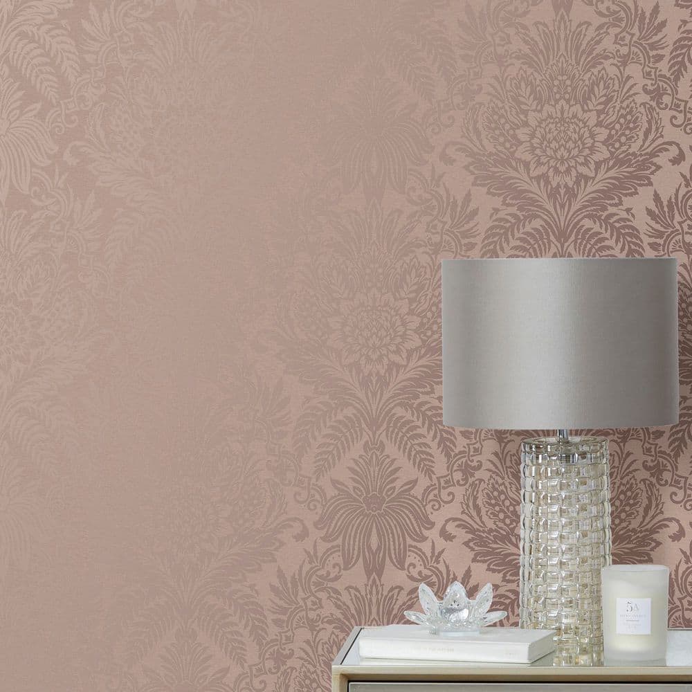Fine Decor Signature Rose Damask Wallpaper FD43775 - The Home Depot