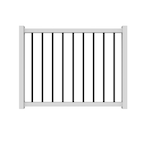 Veranda 36 in. to 48 in. Traditional White Poly-Composite Rail Gate Kit ...