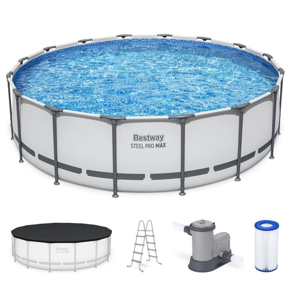 Reviews for Bestway Steel Pro MAX 16 ft. Round 48 in. Deep Above Ground ...