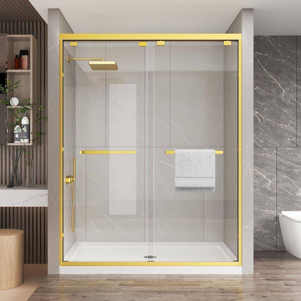 KPUY 43-48 in. W x 76 in. H Double Sliding Framed Shower Door in ...
